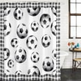 66x72 Inch Shower Curtains for Bathroom, Football Sports Fabric Bath ...