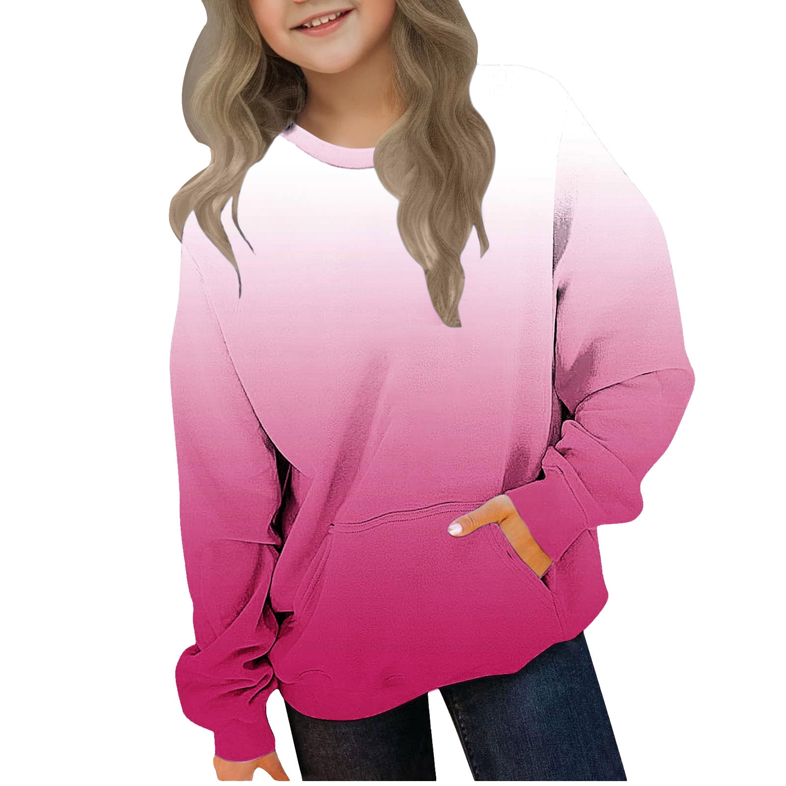 Click here for Lmnyox Kids Crew Neck Sweatshirts With Pocket Long... prices