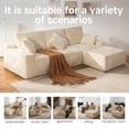 Sonovafurn L-Shaped Couch Corduroy Modular Sectional Sofa, Boneless ...