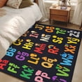 Alphabet Washable Area Rug 4x6 American Cartoon Early Education ...