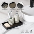 10"×6"×1" Black Bathroom Vanity Tray for Countertop- Ceramic Decorative ...