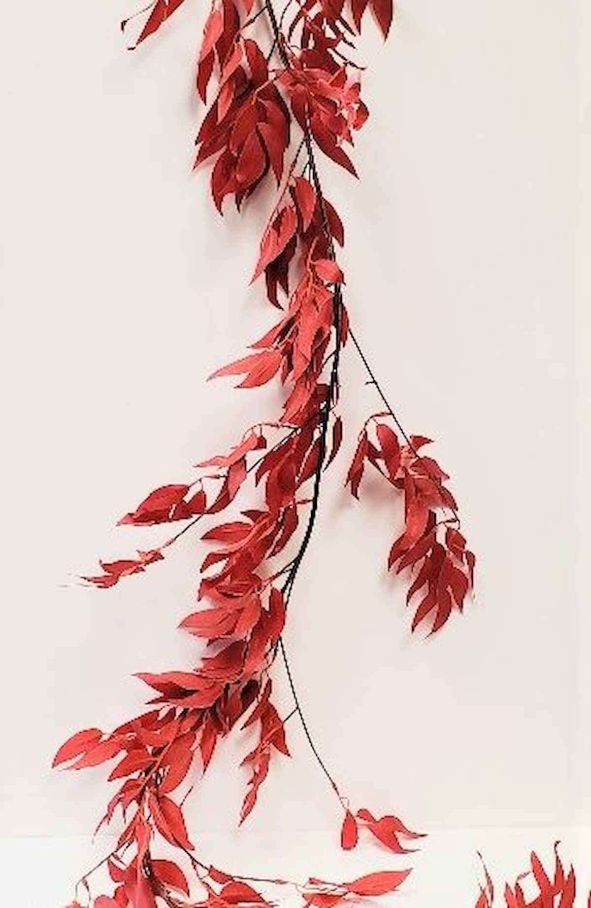 6' Red Ruscus Leaf Garland - Walmart.com