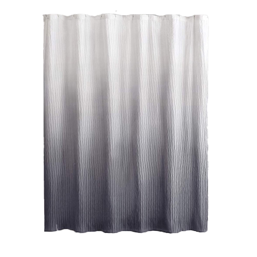 Gradual solid color pleated shower curtain polyester suit printing ...