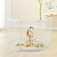 6-Panel Extra Wide Metal Baby Playpen, Safety Fence for Fireplace, Baby ...