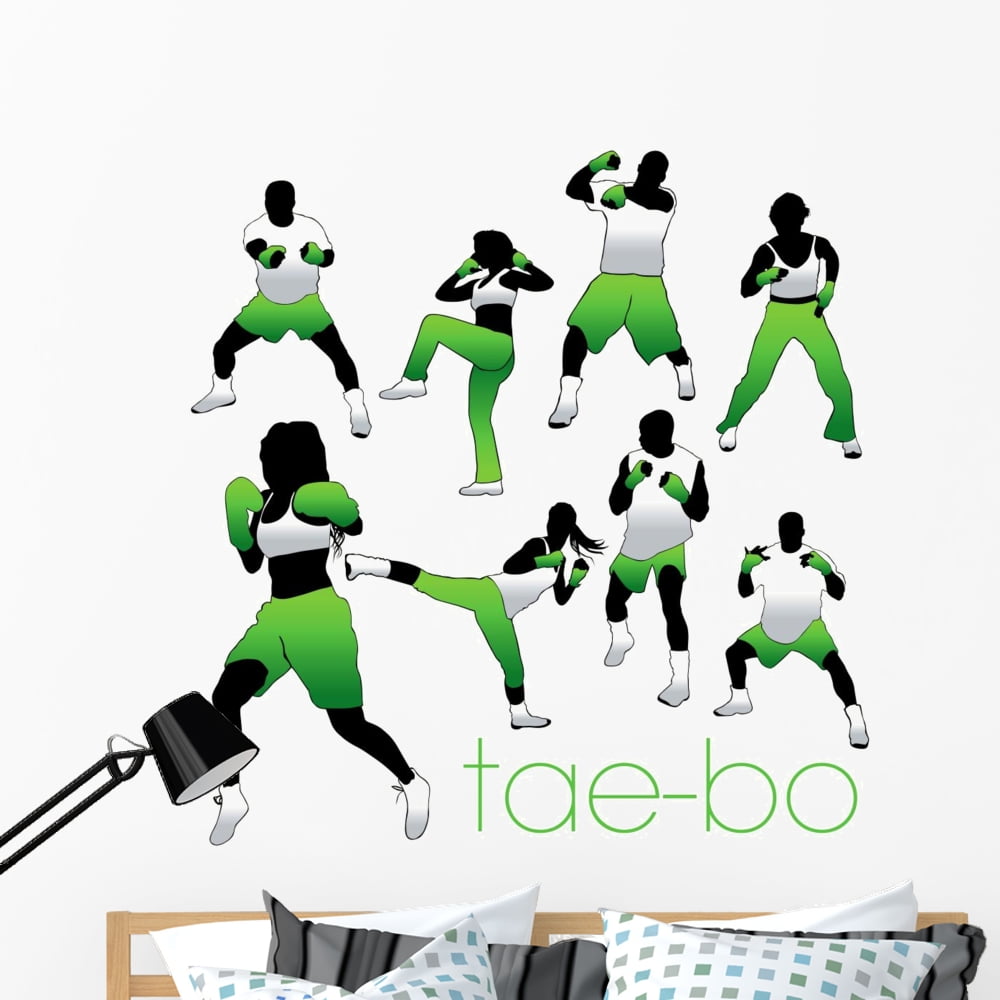 Tae-bo Silhouettes Set Wall Decal by Wallmonkeys Peel and Stick Graphic ...