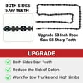 Lzvxtym Tree Limb Rope Saw 53inch 68 Teeth High Limb Hand Rope Chainsaw ...