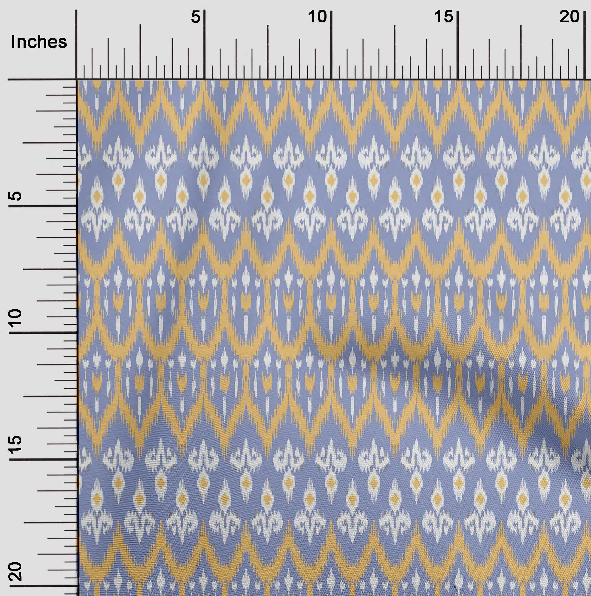 oneOone Cotton Silk Fabric Damask & Chevron Ikat Print Fabric By Yard ...