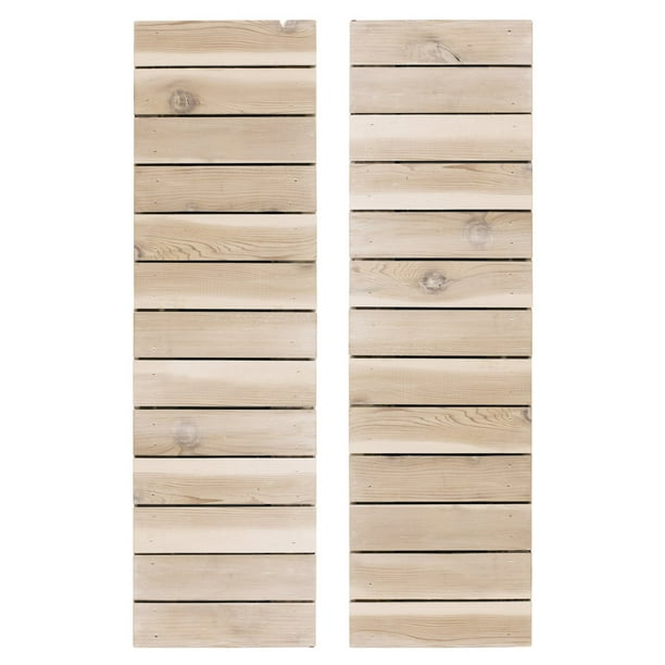 Horizontal Slat Exterior Shutters Pair - Walmart.com - Walmart.com