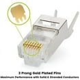 100 Pcs Cat6/6A RJ45 Pass Through Modular Plugs, Shielded (STP ...