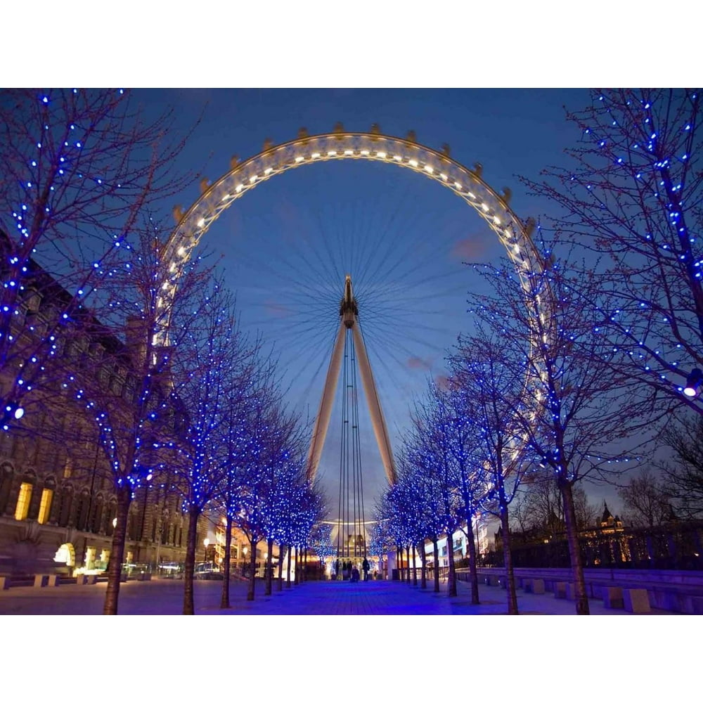 London Night Out LED Light Up Ferris Wheel Canvas #194 - Walmart.com ...