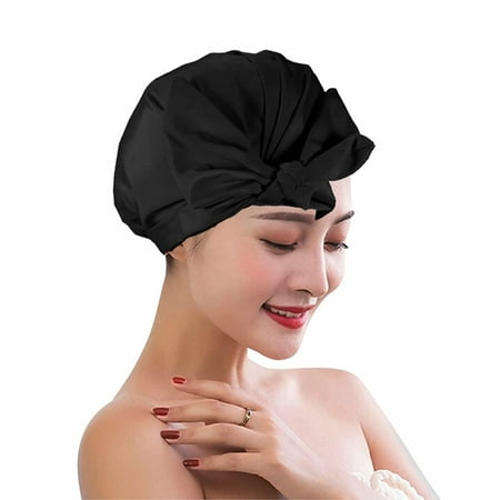 Shower Caps for Women Reusable Long Hair Large Shower Cap for Women Men ...