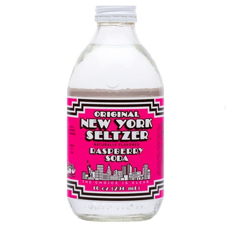 Original New York Seltzer Raspberry Soda 10 oz Glass Bottles - Pack of ...