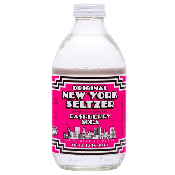 Original New York Seltzer Raspberry Soda 10 oz Glass Bottles - Pack of ...
