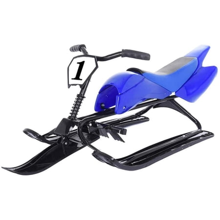 Sleds for Kids, Snowmobile for Snow with Twin Brakes and Steering Wheel ...