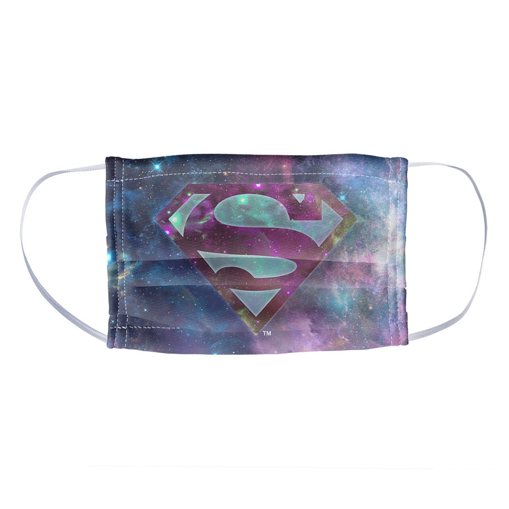 Superman Galaxy Shield Logo 1-Ply Reusable Face Mask Covering, Kids ...
