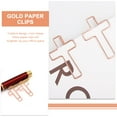 FENGGUIQU Rose Gold Cross Paper Clips for Office Use Metal Material ...