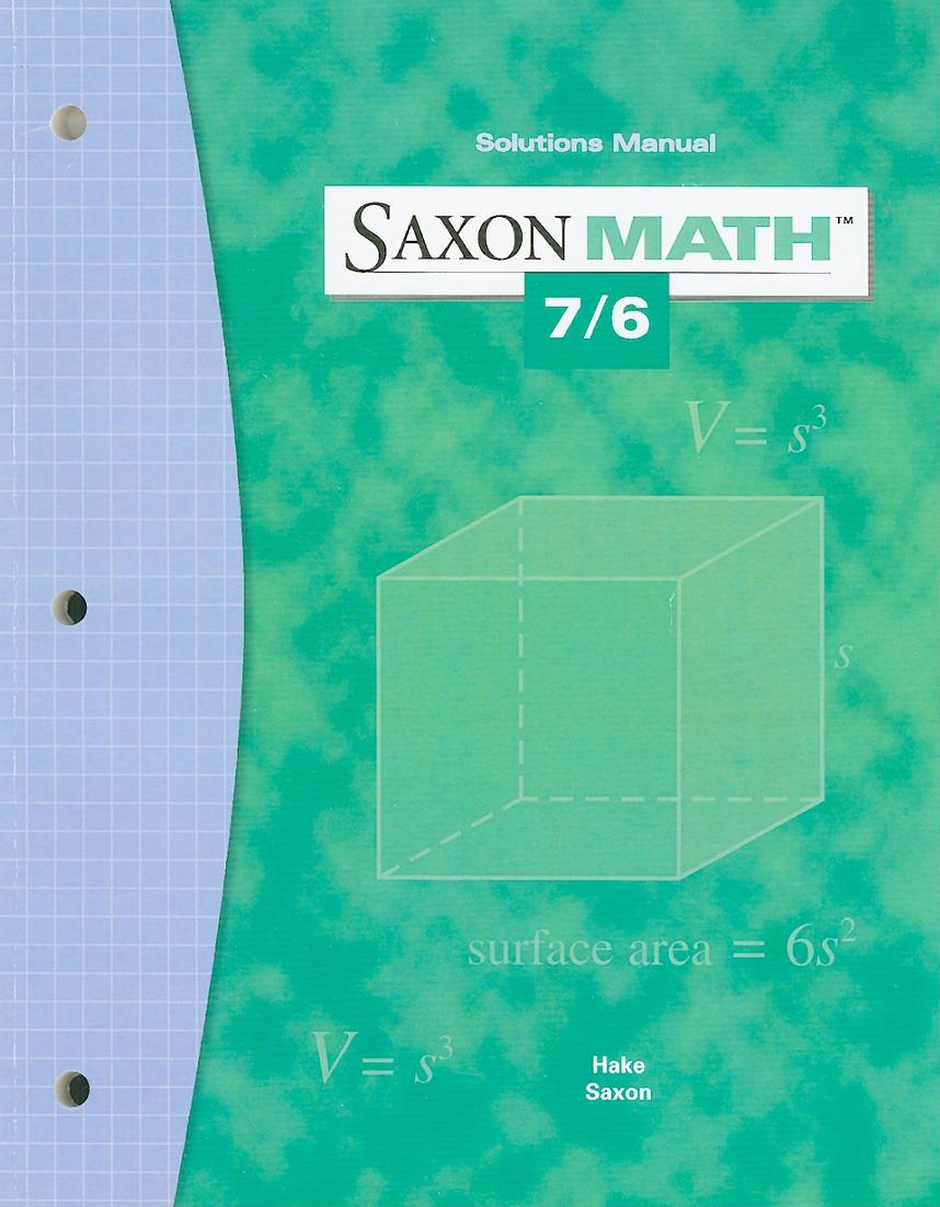 Saxon Math 7 6 Saxon Math 7 6 Solutions Manual Paperback Walmart Saxon Math 7 6 Saxon Math 7 6 Solutions Manual Paperback Walmart