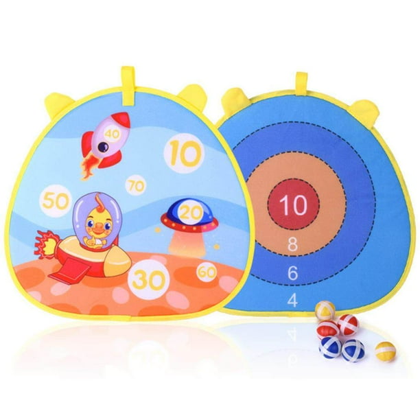 ruzhgo Indoor Outdoor Sticky Darts Board Set Fabric Cartoon Dart Board ...
