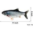 11" Electric Moving Fish Cat Toy Realistic Flopping Catnip Kicker Toy ...