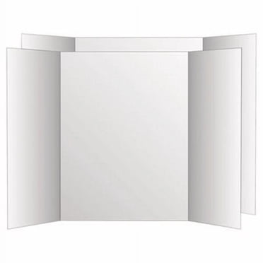 Bulk Pack of Two Cool Tri-Fold Poster Boards, 24X36, White | Ideal for ...
