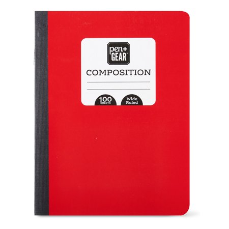 Pen+Gear Wide Ruled Composition Notebook, Red - Walmart.com