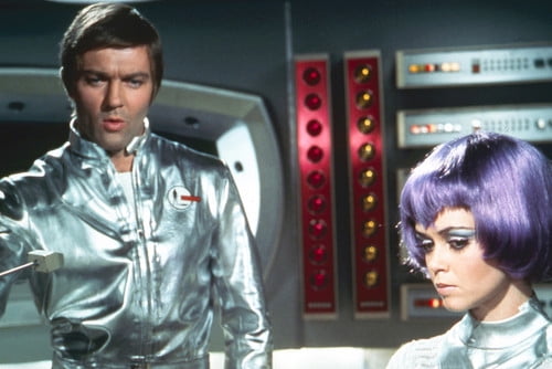 Michael Billington and Gabrielle Drake in UFO on SHADO moonbase 24x36 ...