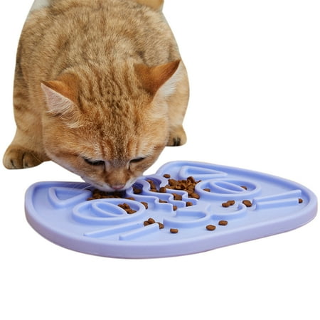 Pet Lick Pad Cute Creative 2 in 1 Slow Feeder Pad Dog Lick Mat Cat Lick ...