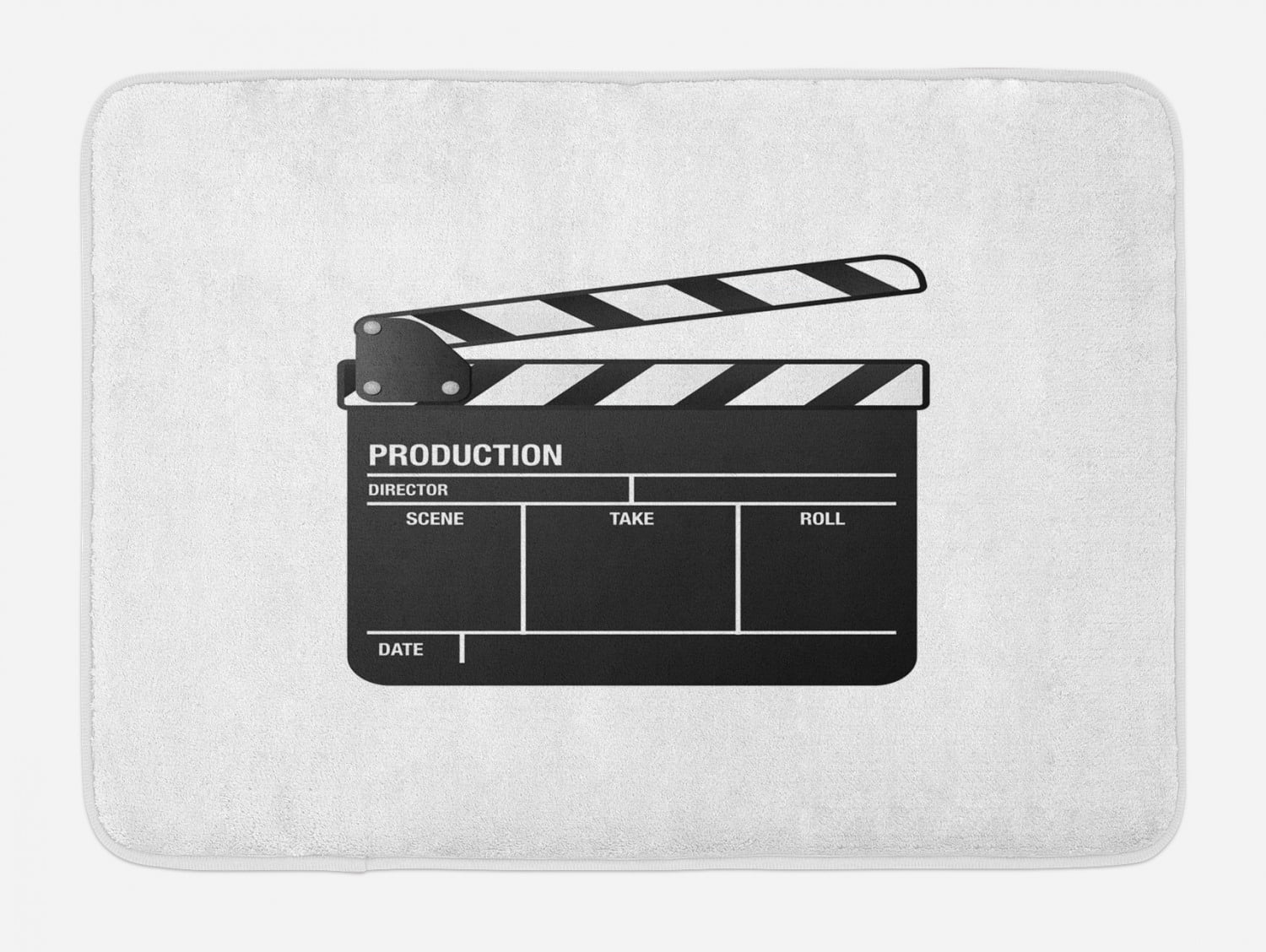 Movie Theater Bath Mat, Realistic Illustration of a Clapper Board ...