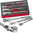 MOMOJIA Adjustable Ratchet Wrench Set Rotates Head & 3 Extension Rod ...