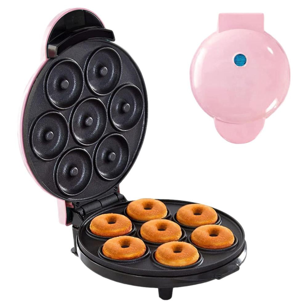 Mini Doughnut Maker|Mini Cake Donut Machine|Double-sided Heating Make 7 ...