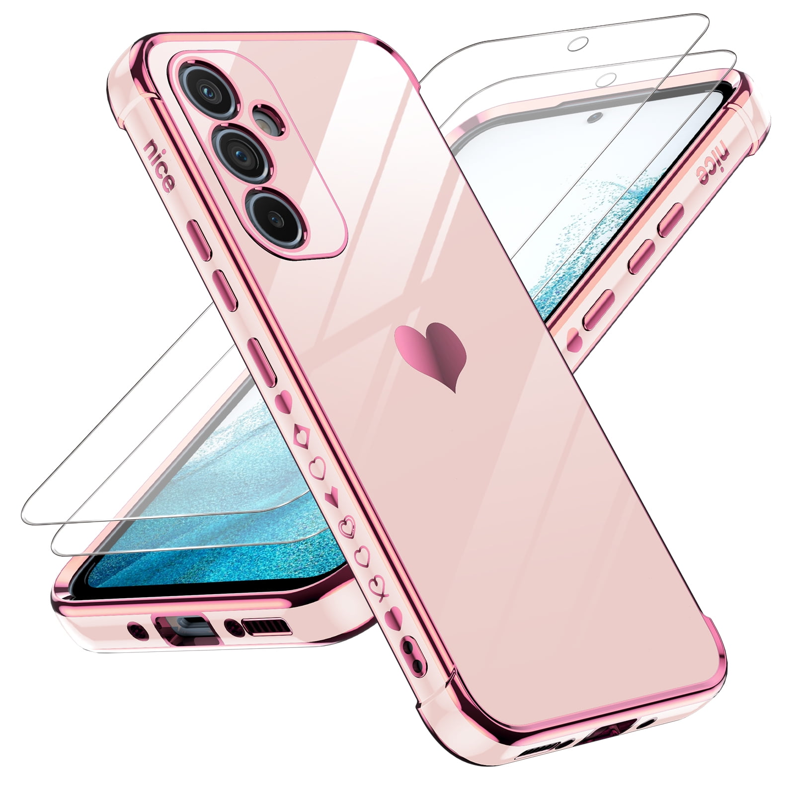 LeYi Samsung A54 5G Case with Tempered Glass Screen Protector [2 Pack ...