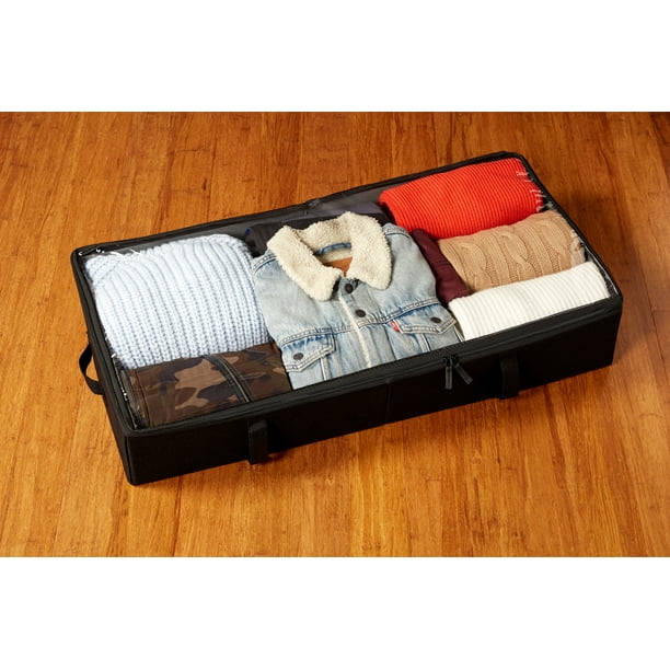 storageLAB Underbed Storage Container, 2-Pack, Black, Fabric - Walmart.com