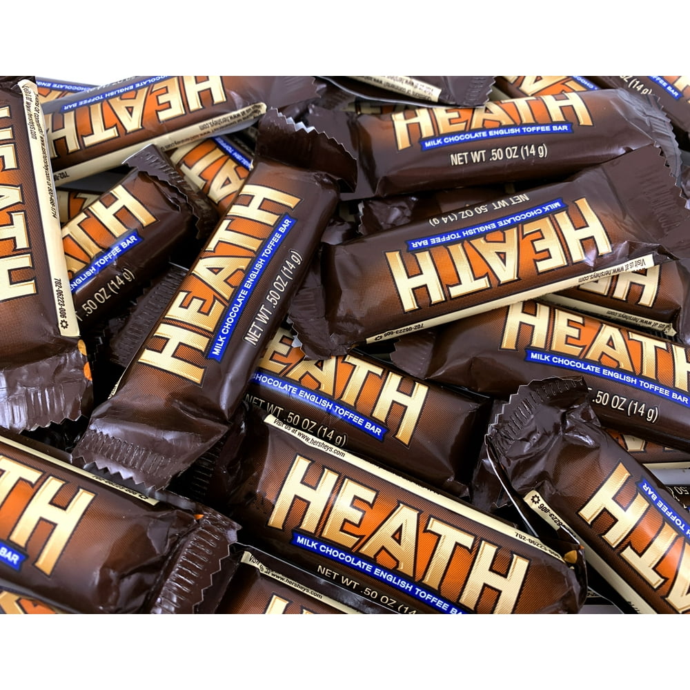 Heath Milk Chocolate English Toffee Candy, Snack Size Bars, Bulk 2 ...