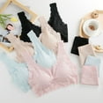 Neuxse Women Bra Summer New Seamless Sexy Lace Bra Gathered Detachable Chest Pad Vest Style