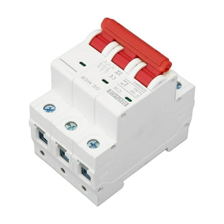 DC Circuit Breaker, 6000A Breaking Capacity High 35mm Installation 3P 750V 16A Fast Tripping ...