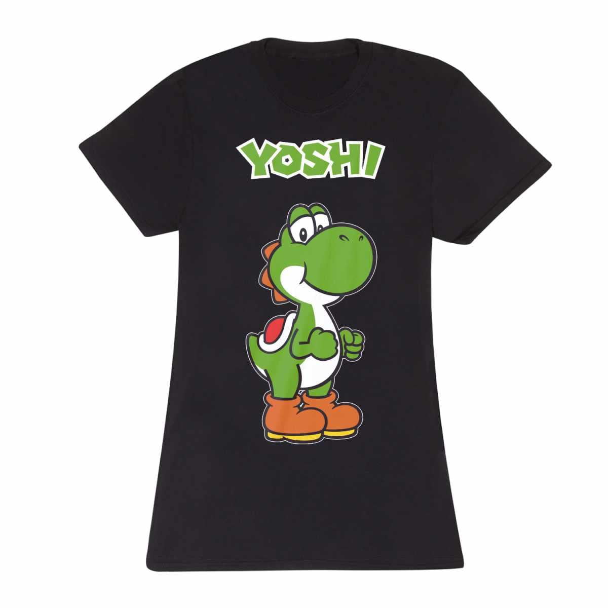Super Mario - Camiseta de Yoshi para Adultos Unisex (Negro) | Bodega Aurrera en línea