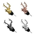 2Pcs Steel Deer Head Wine Bottle Pour Spouts with Leak Proof Stopper ...