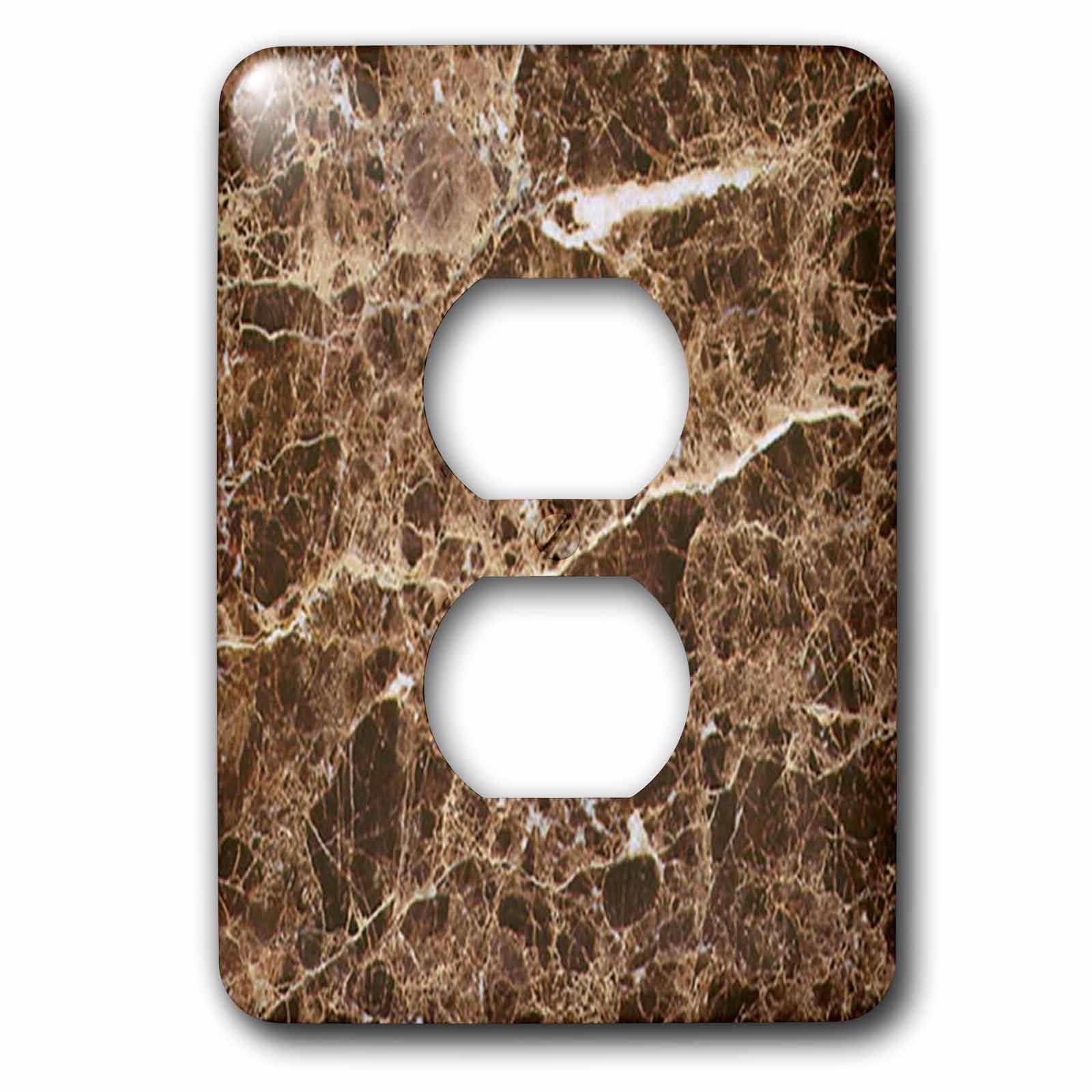 Emperador dark marble print 2 plug outlet cover lsp-112130-6 - Walmart.com