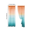 Two Tone Gradient Sheer Curtain 52x96in Rod Through Light Filtering for ...