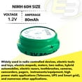 Exell Button 80mAh Rechargable 1.2V NiMH Flat Top Battery - Walmart.com