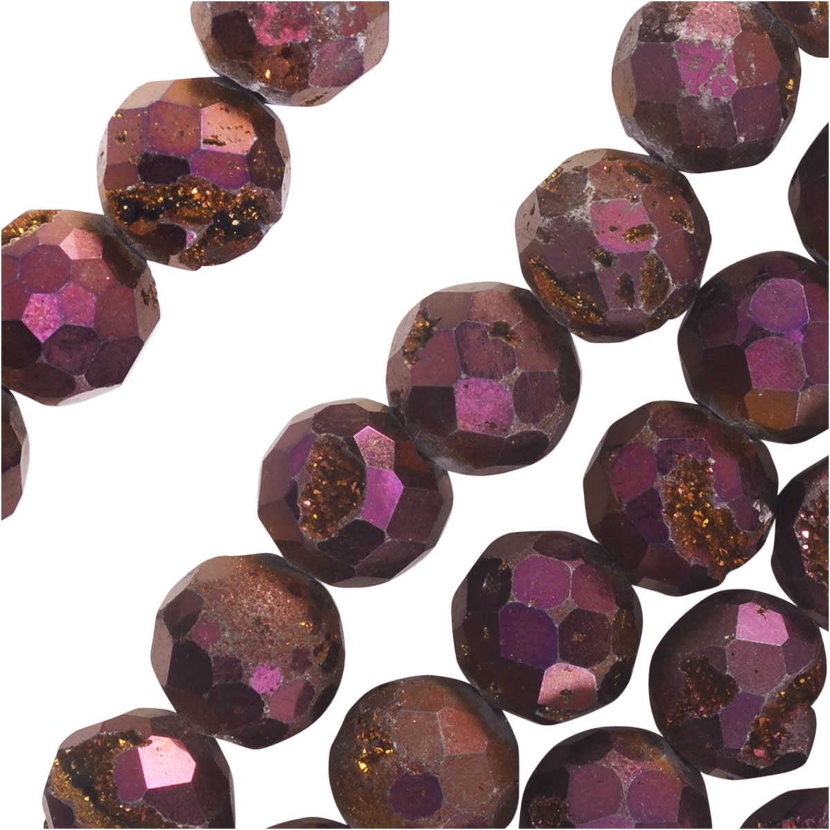 Dakota Stones Gemstone Beads, Agate Geode Druzy, Faceted Round 8mm, 8 ...