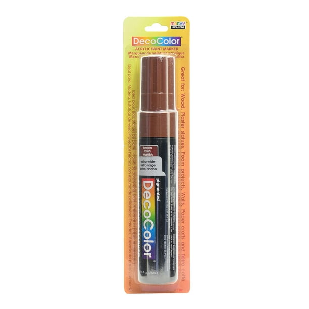Decocolor Acrylic Paint Markers brown, extra wide tip (pack of 3 ...