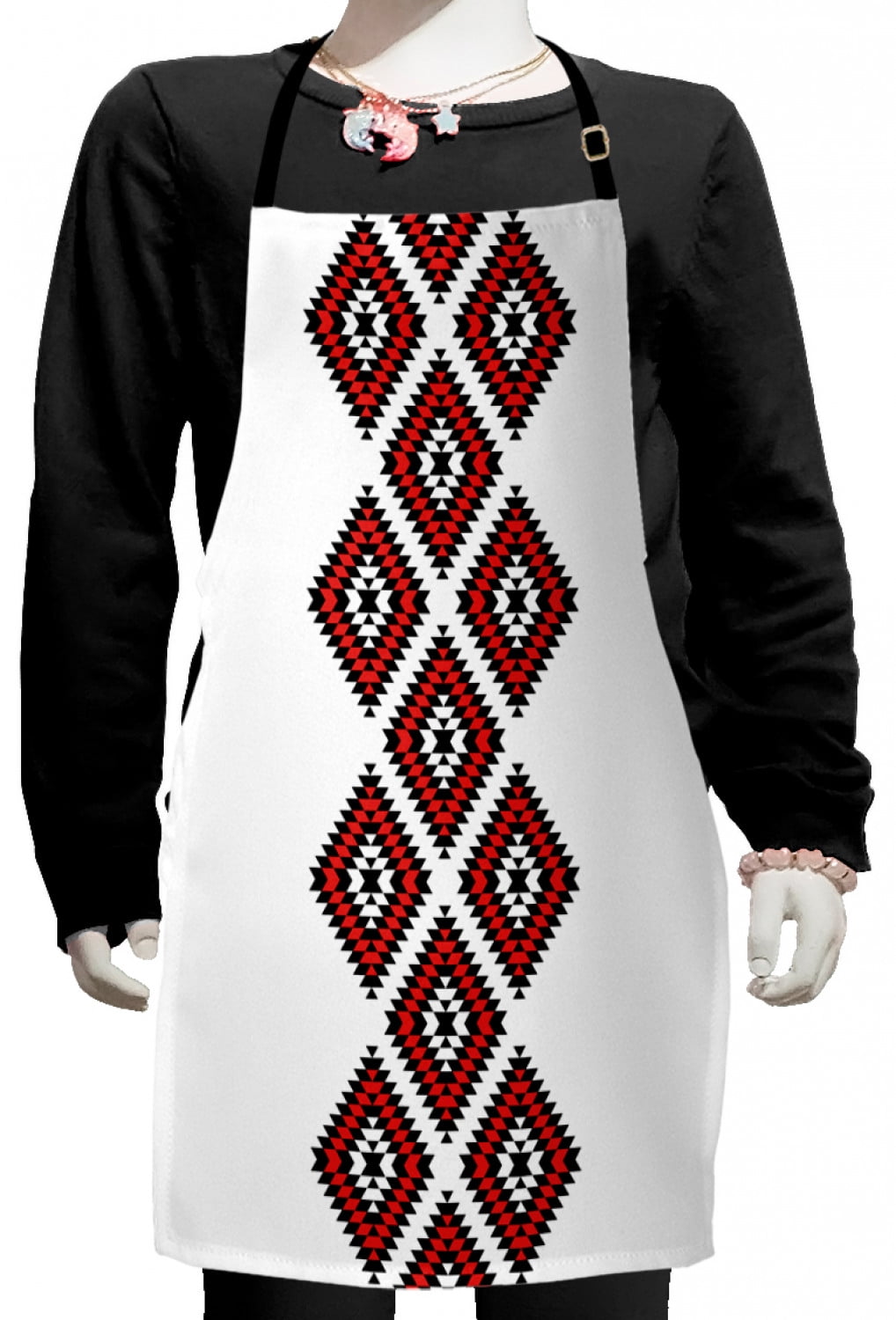 Tribal Kids Apron, Native Design American Style Zig Zag Aztec Motifs ...