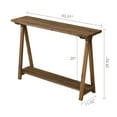 "Farmhouse Style Solid Wood Entryway Console Table - 43.3"" 2-Tier ...