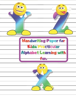 Pre-Owned Handwriting Paper for Kids: Practicular Alphabet Learning ...