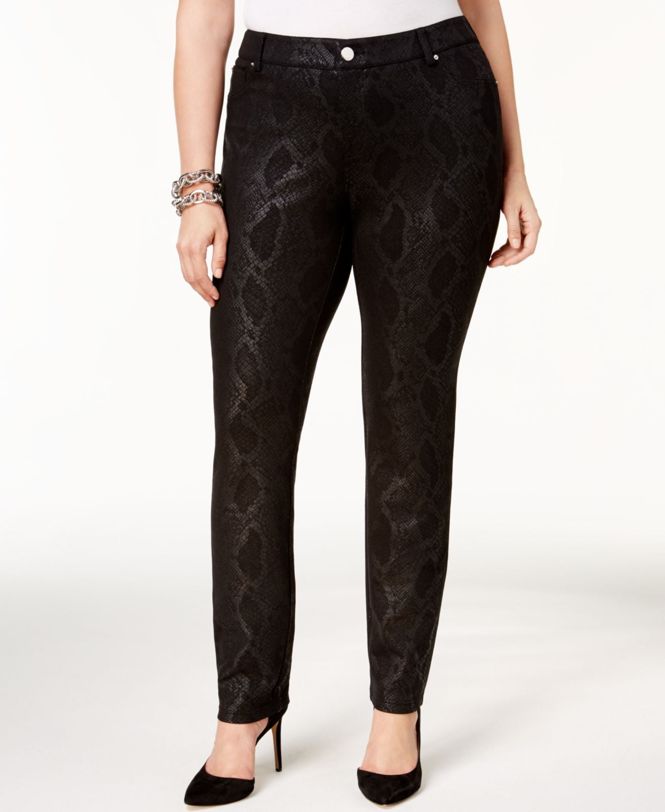INC Womens Plus Snake Print Ponte Stretch Pants - Walmart.com