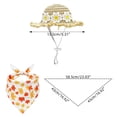 Autumn Farmhouse Decoration Set, Maple Leaf Scarf Straw Hat Outfit ...