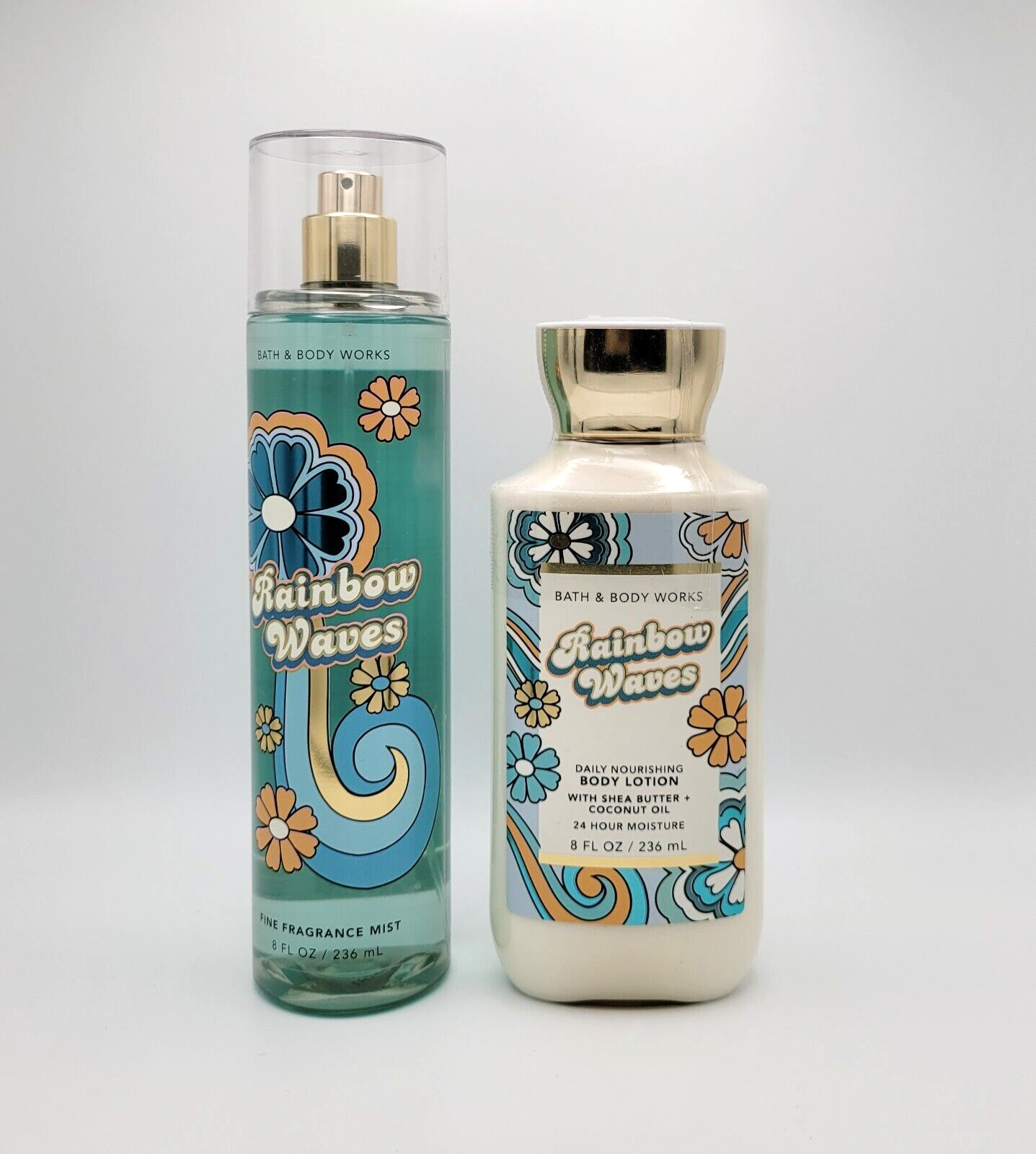 Bath & Body Works Rainbow Waves Body Mist & Body Lotion 8 fl oz Set of ...