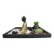 Meditating Buddha Zen Garden Kit With Lotus Candle Holders Sand Rake ...