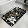 Area Rug Indoor Outdoor 47.2"x63",Black Christmas Snowflake Absorbent ...